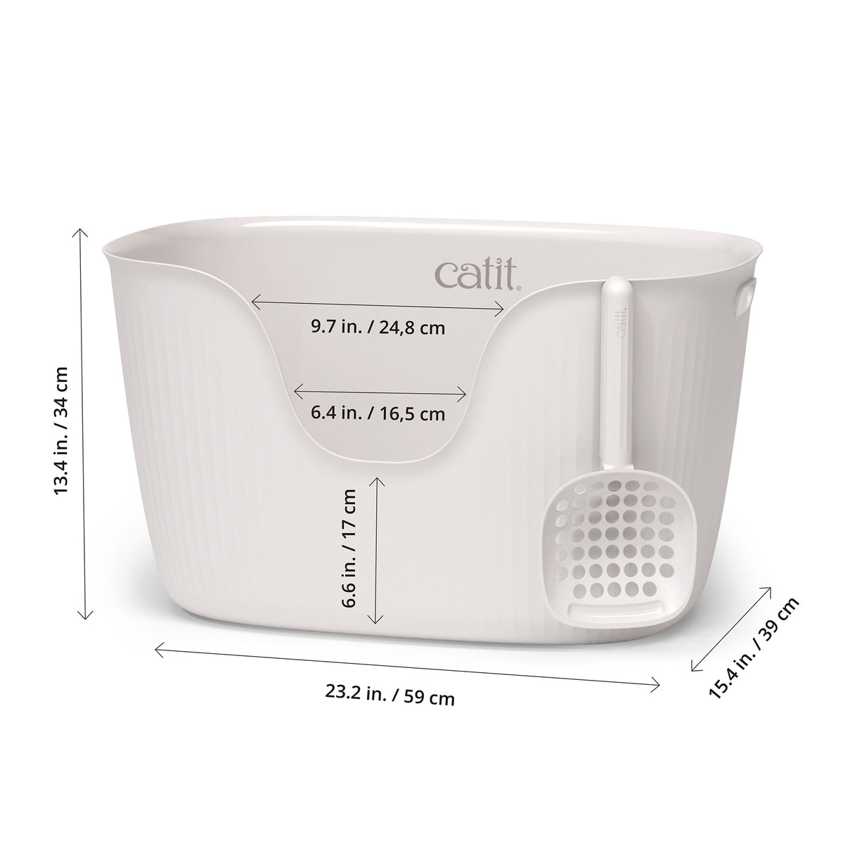 Catit - Loo Litter Box with Scoop - White - Pet Cuisine & Accessories