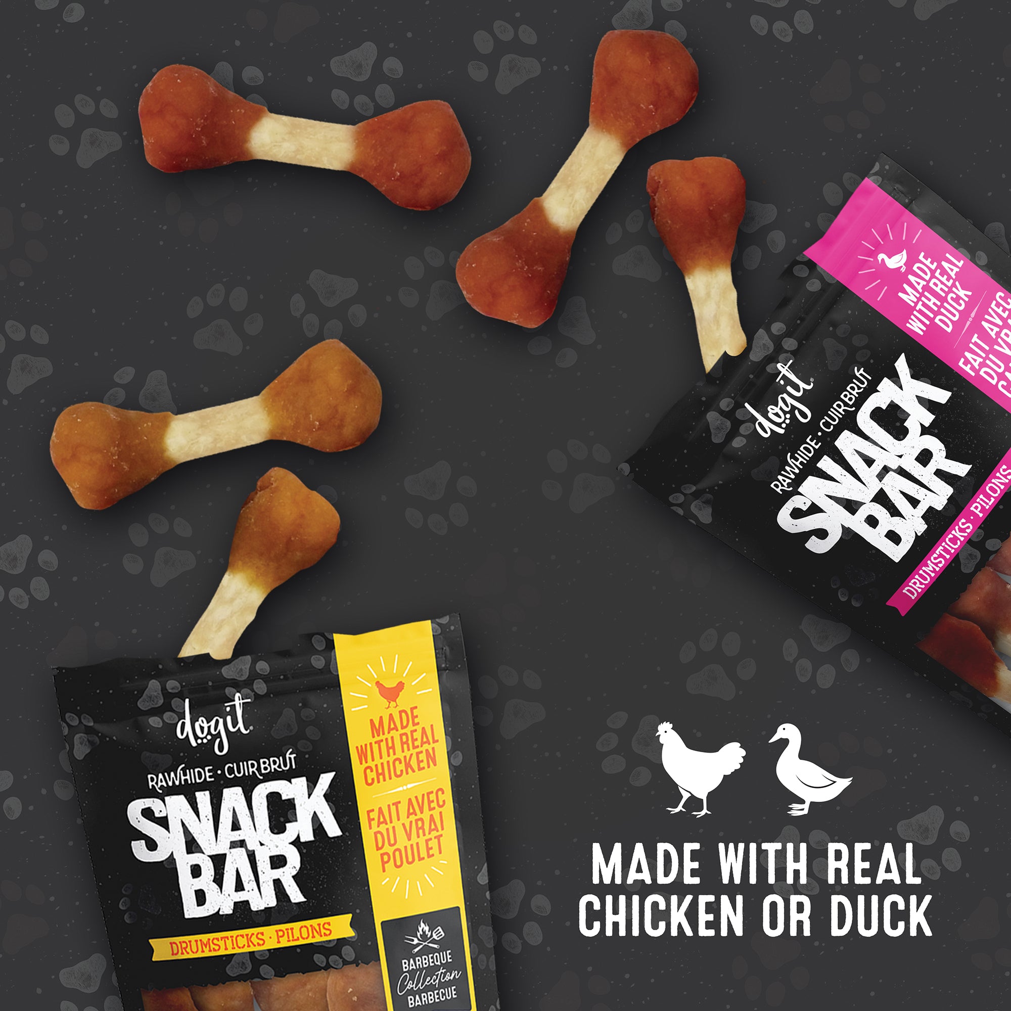 Dogit - Snack Bar - Chicken & Beefhide Drumsticks - Pet Cuisine ...
